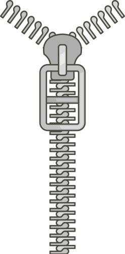 Short zip icon cartoon style Royalty Free Vector Image