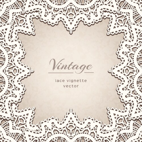 White lacy ornamental card design Royalty Free Vector Image