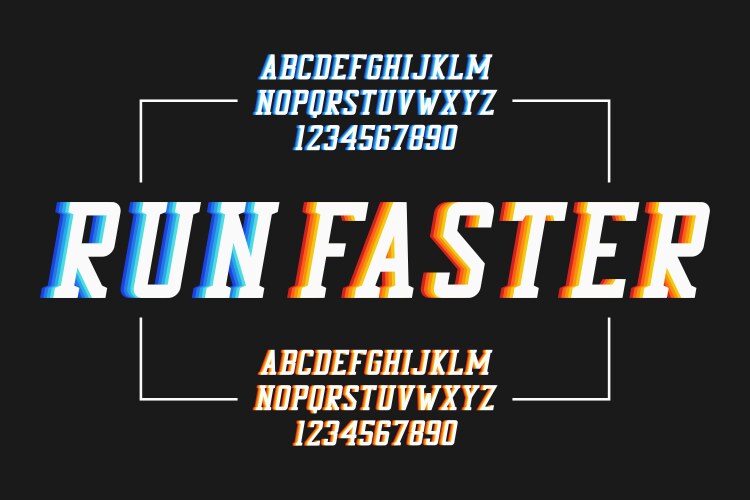 Racing font aggressive and stylish lettering Vector Image