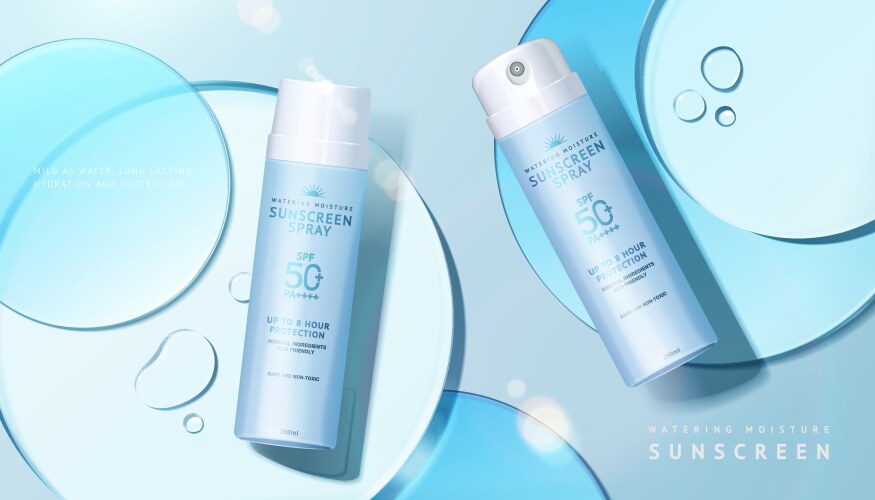 Skin care product ad template Royalty Free Vector Image