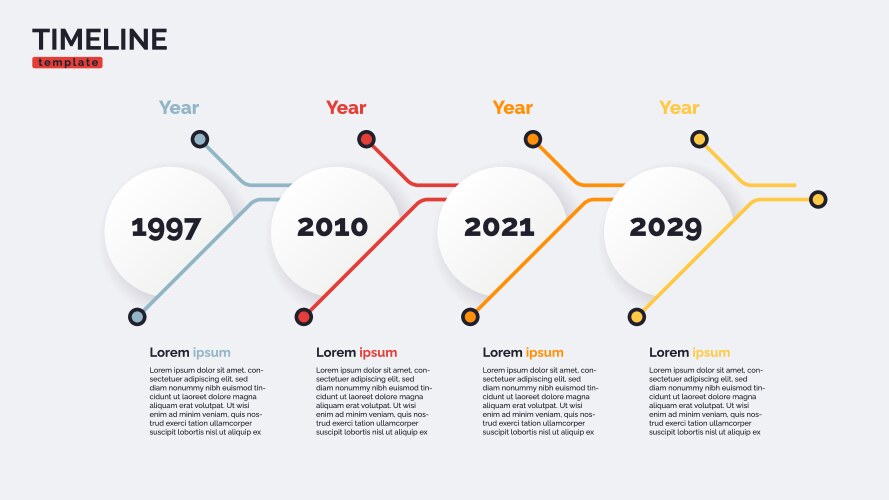 Infographic technology design time line template Vector Image
