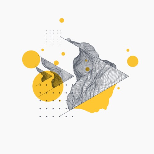 Abstract art wireframe background modern science Vector Image