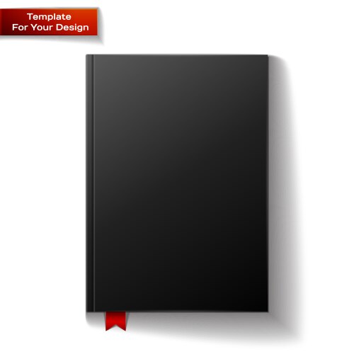 Blank book cover on transparent background Vector Image