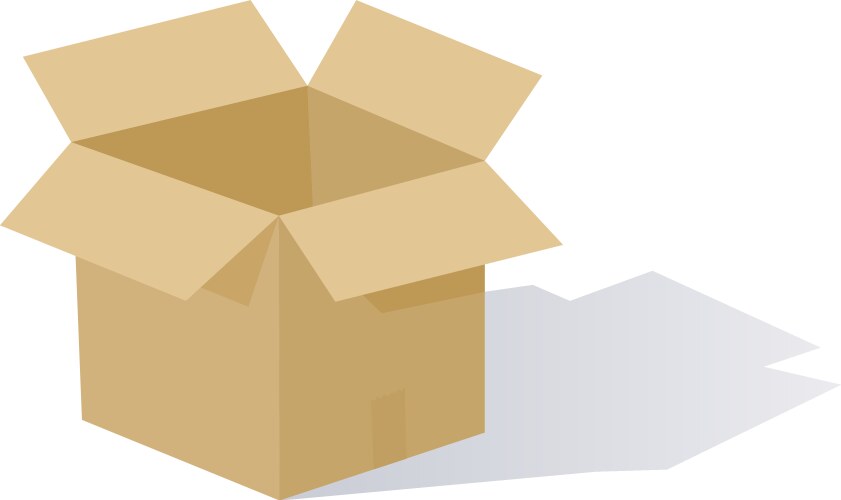 Cartoon boxes open closed icon set Royalty Free Vector Image