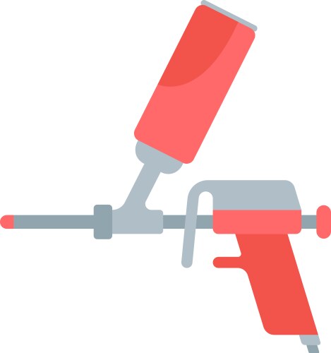Spray gun for painting and color paint Royalty Free Vector