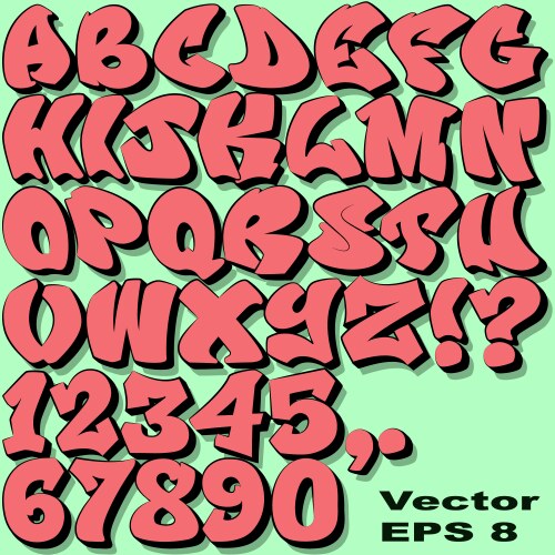 Graffiti Numbers Vector Images (over 4,400)