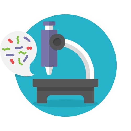 Scientist kids cartoon character with laboratory Vector Image