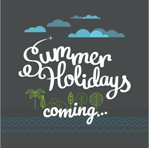 Set of travel and summer vacation type design Vector Image