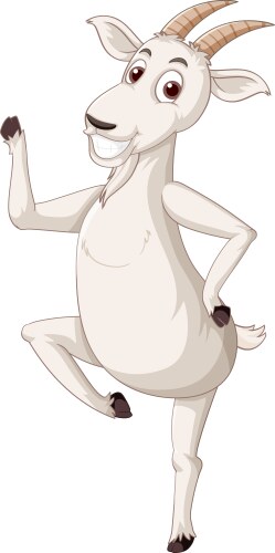 Black goat cartoon character Royalty Free Vector Image