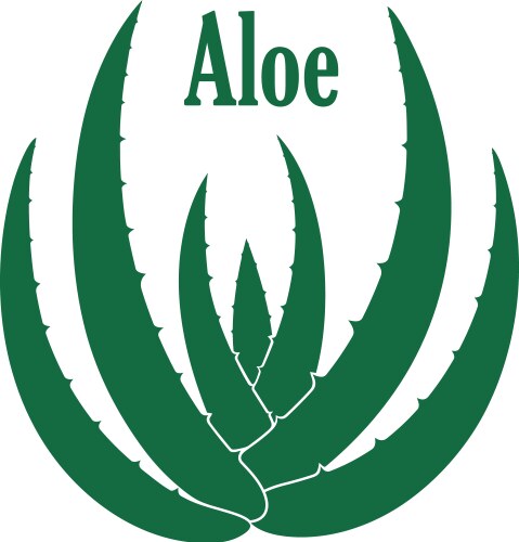 Aloe vera icon design template isolated Royalty Free Vector