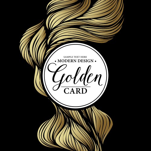 Luxury golden modern card Royalty Free Vector Image