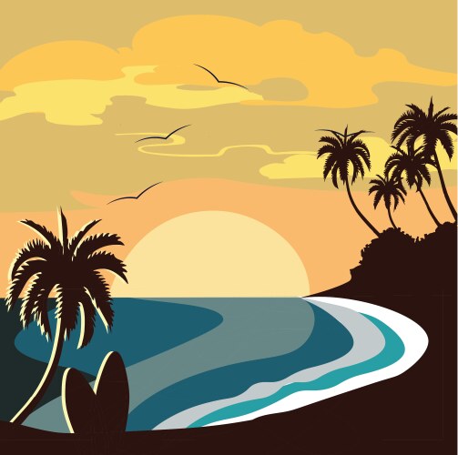 Beach Royalty Free Vector Image - VectorStock