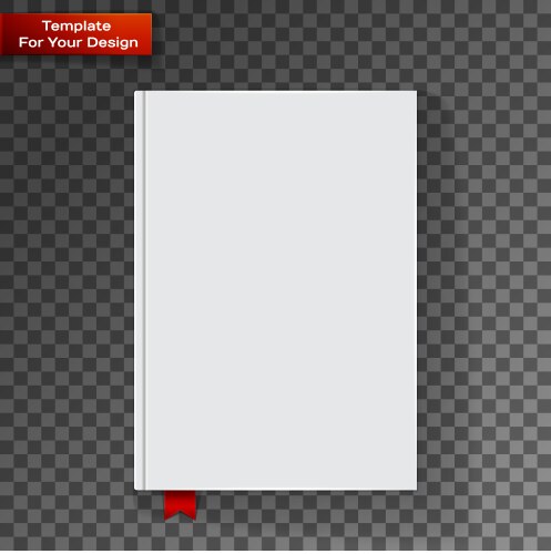 Transparent Book Cover Mockup Royalty Free Vector Image