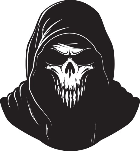 Dark shades reaper grim symbol gaze Royalty Free Vector