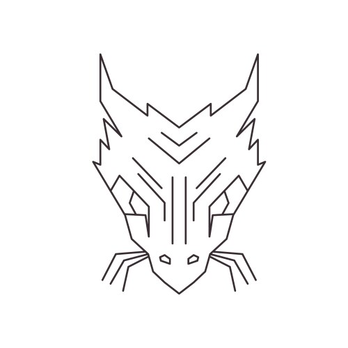 Tribal flying dragon Royalty Free Vector Image