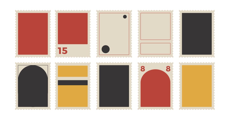 Postage Stamp Outline Vector Images (over 3,000)