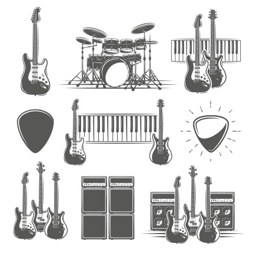 Musical instruments Royalty Free Vector Image - VectorStock