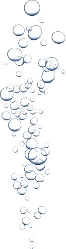 Monochrome jellyfish drawing with bubbles Vector Image