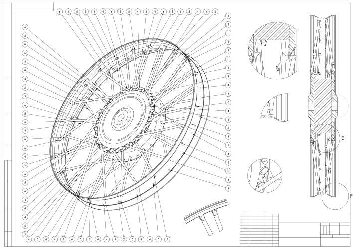Inside view on gearbox cross section with gears Vector Image