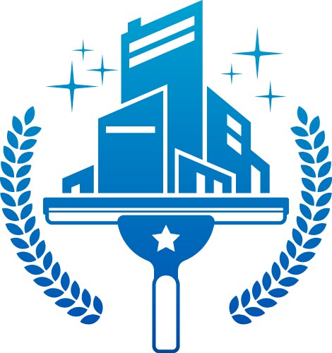 Window washing cleaning logo icon Royalty Free Vector Image