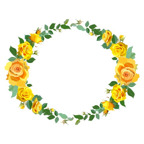 Floral background with yellow roses Royalty Free Vector