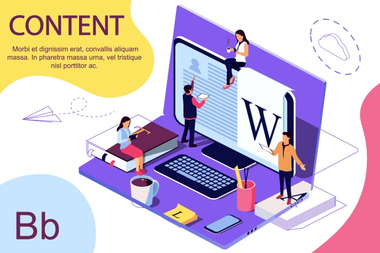 Education isometric concept Royalty Free Vector Image