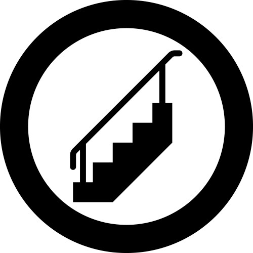 Staircase with railings stairs handrail Royalty Free Vector