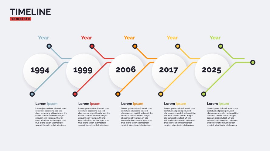 Infographic technology design time line template Vector Image