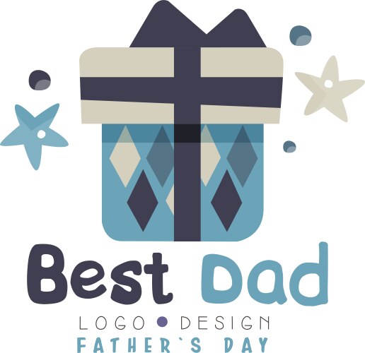 To the best father ever logo design happy fathers Vector Image