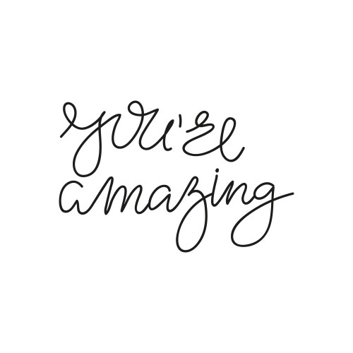 Awesome hand lettering word Royalty Free Vector Image