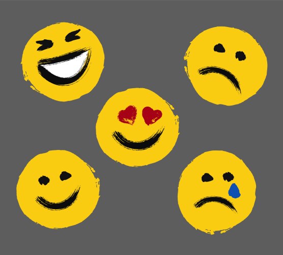 Grunge Smiley Face Vector Images (over 780)
