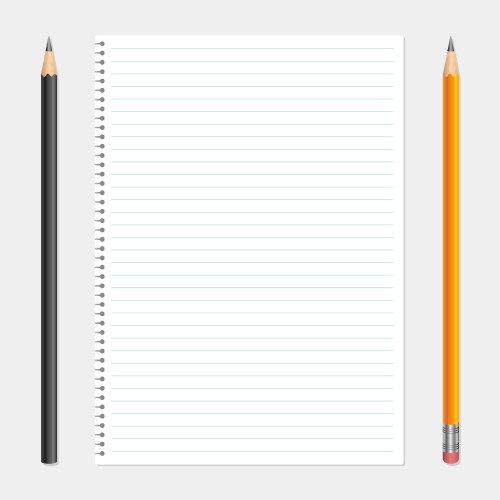 Notepad sheet with clip Royalty Free Vector Image