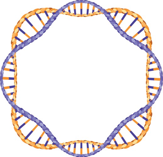 Circular dna chain science icon Royalty Free Vector Image