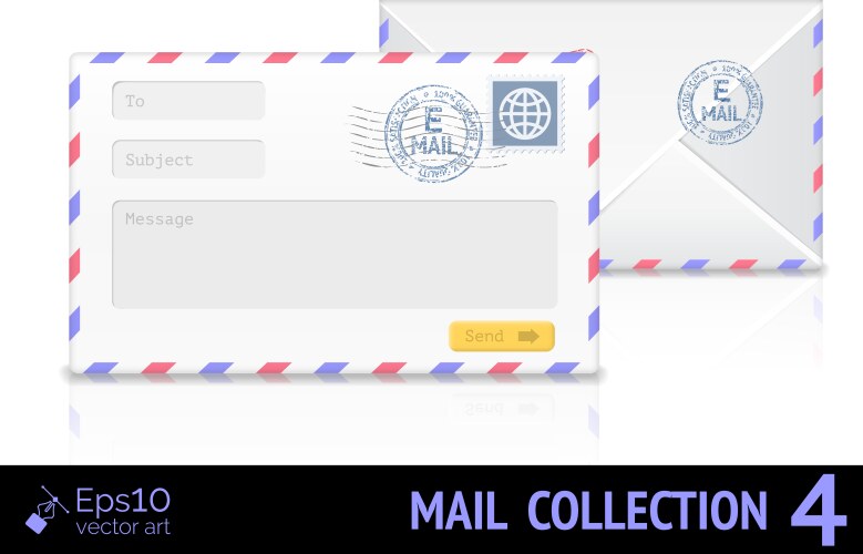 Stylish email background Royalty Free Vector Image