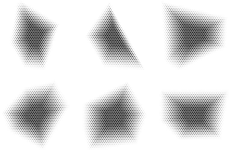 Halftone star pattern reprographic technique Vector Image