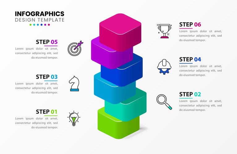 Infographic design template creative concept Vector Image