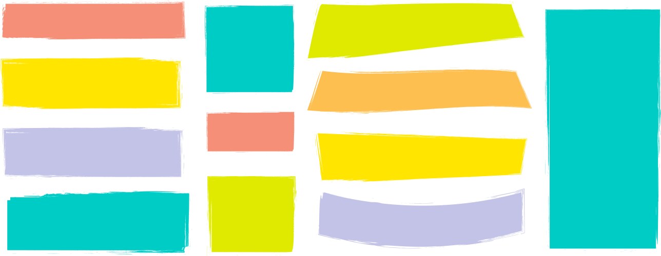 Paper rectangle with rough edge torn shapes Vector Image