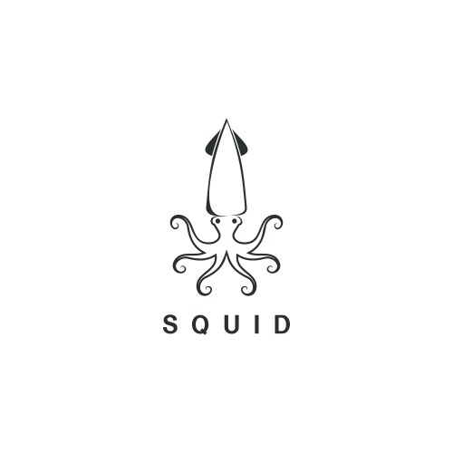 Squid logo design Royalty Free Vector Image - VectorStock