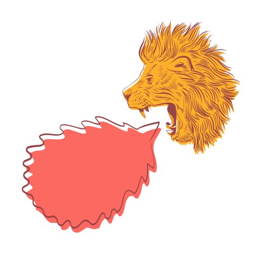 Lion king in sketch presentation Royalty Free Vector Image