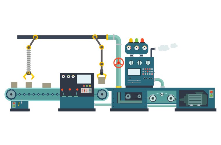Industrial machine factory construction equipment Vector Image
