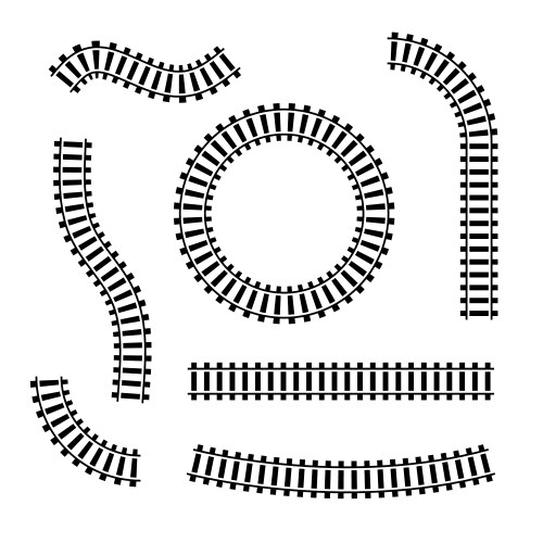 Train Track Border Clip Art Railroad Tracks Vector Art, Icons, And