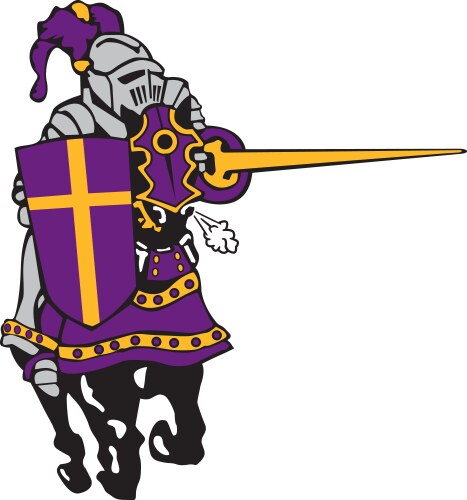 Medieval knight tournament sport logo Royalty Free Vector