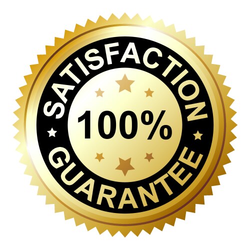 100 percent satisfaction guarantee Royalty Free Vector Image