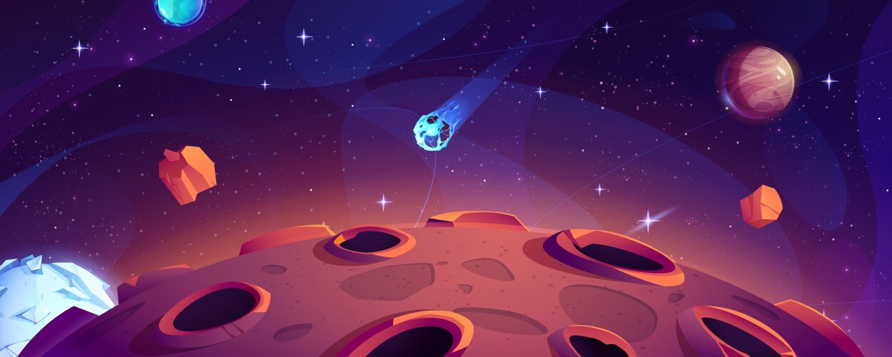 Background with meteor shower Royalty Free Vector Image