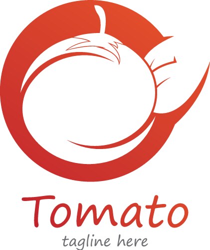 Tomato logo design template Royalty Free Vector Image