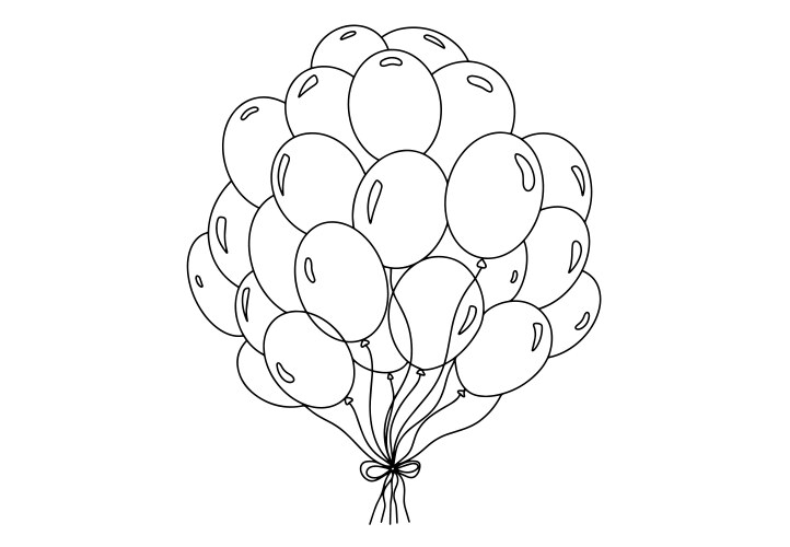 Balloon Line Art Party Vector Images (over 5,200)
