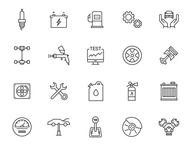 Car care icons wash service or wax polish Vector Image