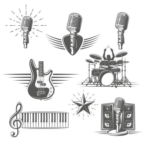 Musical instruments Royalty Free Vector Image - VectorStock
