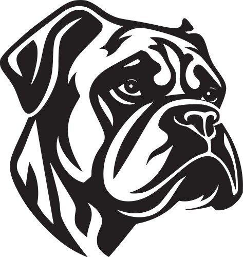 Boxer dog - minimalist and flat logo Royalty Free Vector