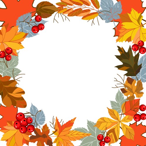 Autumn text box Royalty Free Vector Image - VectorStock